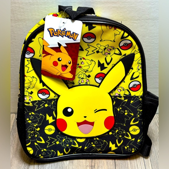 Pokemon | Accessories | Pikachu Pichu Pokeball Yellow Black Backpack ...